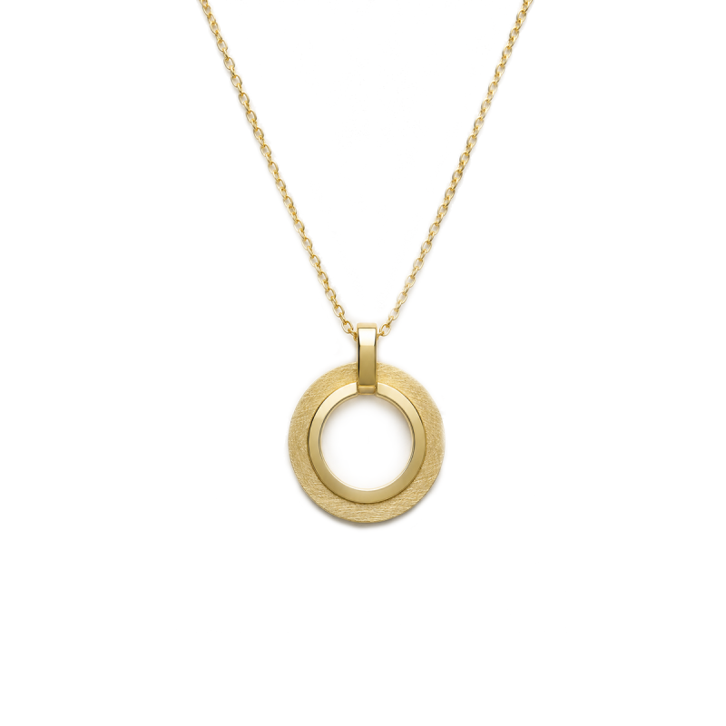 ECLIPSE GOLD PLATED SILVER NECKLACE