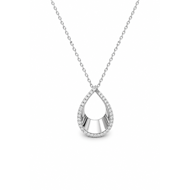 ELARA SILVER NECKLACE WITH ZIRCONIA