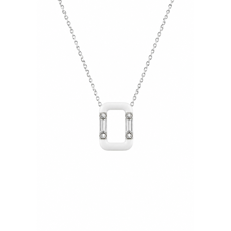 IVORY SILVER NECKLACE WITH ZIRCONIA