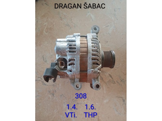 PEUGEOT 308 alternator 1.4.  1.6 VTi