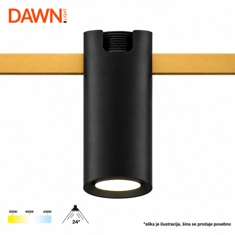 FLEXI LED MODUL 9029 G 7W CCT CRNA DAWN