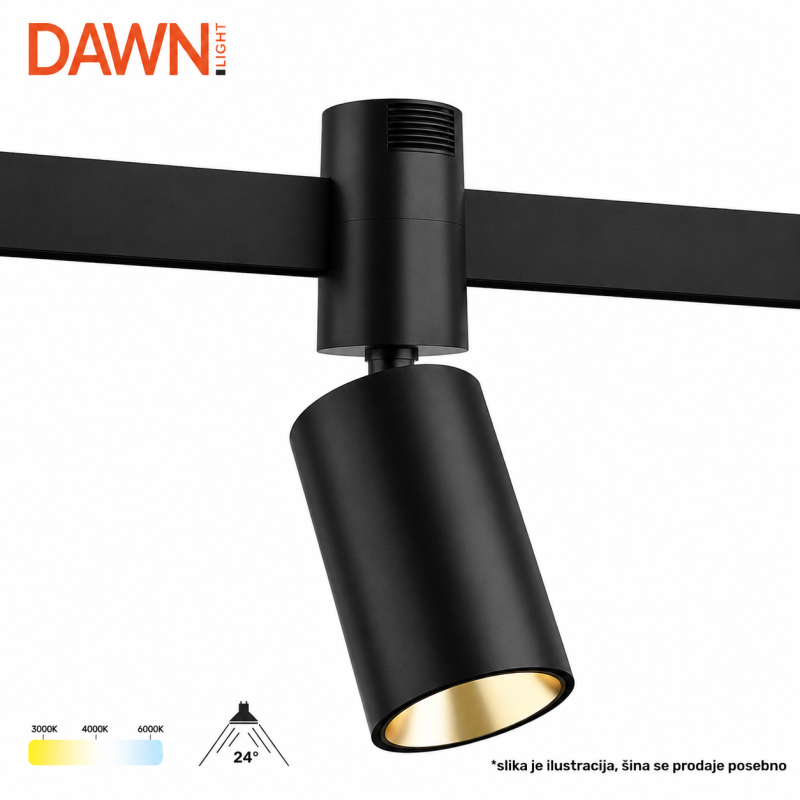 FLEXI LED MODUL 9029 C 15W CCT CRNA DAWN