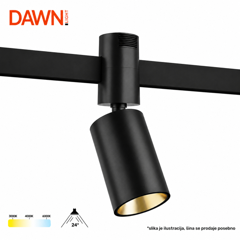 FLEXI LED MODUL 9029 C 9W CCT CRNA DAWN