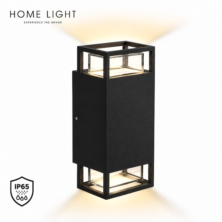 SVETILJKA 2201/2 ZIDNA CRNA 2*GU10 IP65 HOME LIGHT