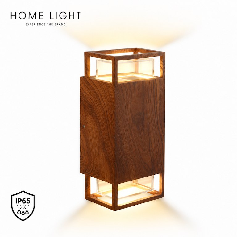 SVETILJKA 2201/2 ZIDNA DRVO 2*GU10 IP65 HOME LIGHT