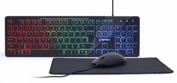 KBS-UML-01 Gembird 3-in-1 backlight set tastatura, mis i podloga