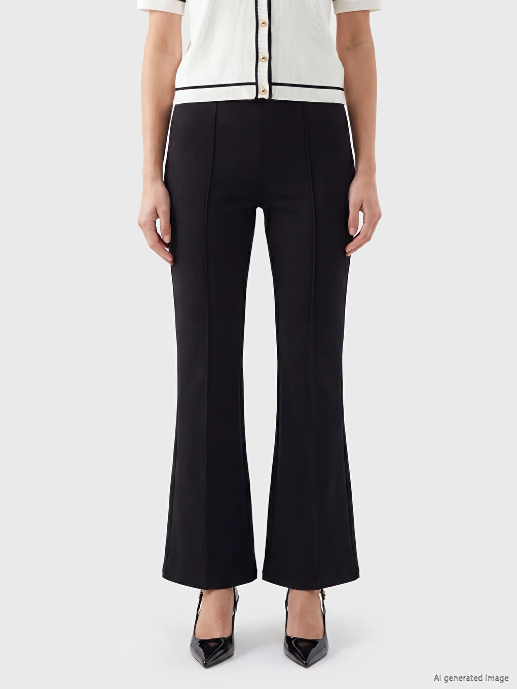 LC WAIKIKI Ženske Pantalone Sa Visokim Strukom I Zvonastim Nogavicama