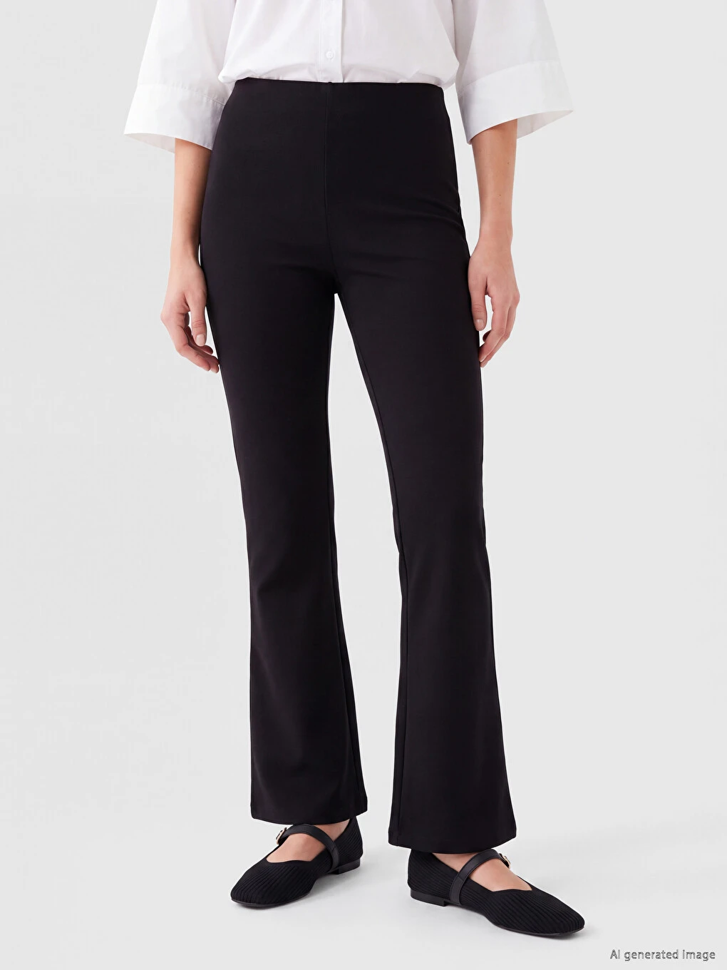 LCW Modest Ženske Pantalone Sa Širokim Nogavicama Od Mekog Materijala