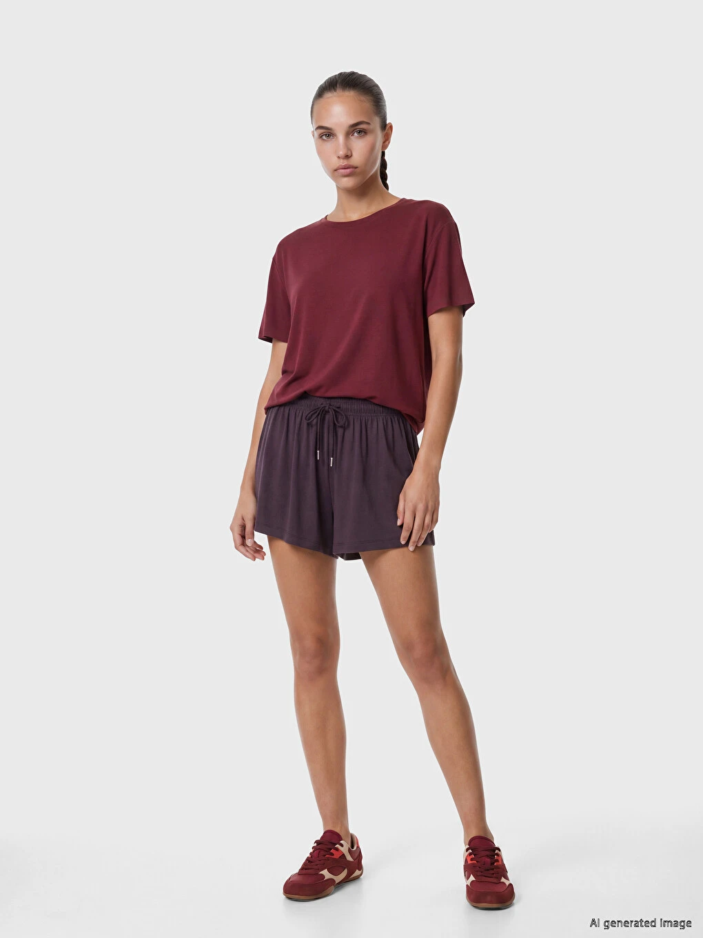 KOOR SPORT Ženska Sportska Oversize Majica Od Modal Mešavine