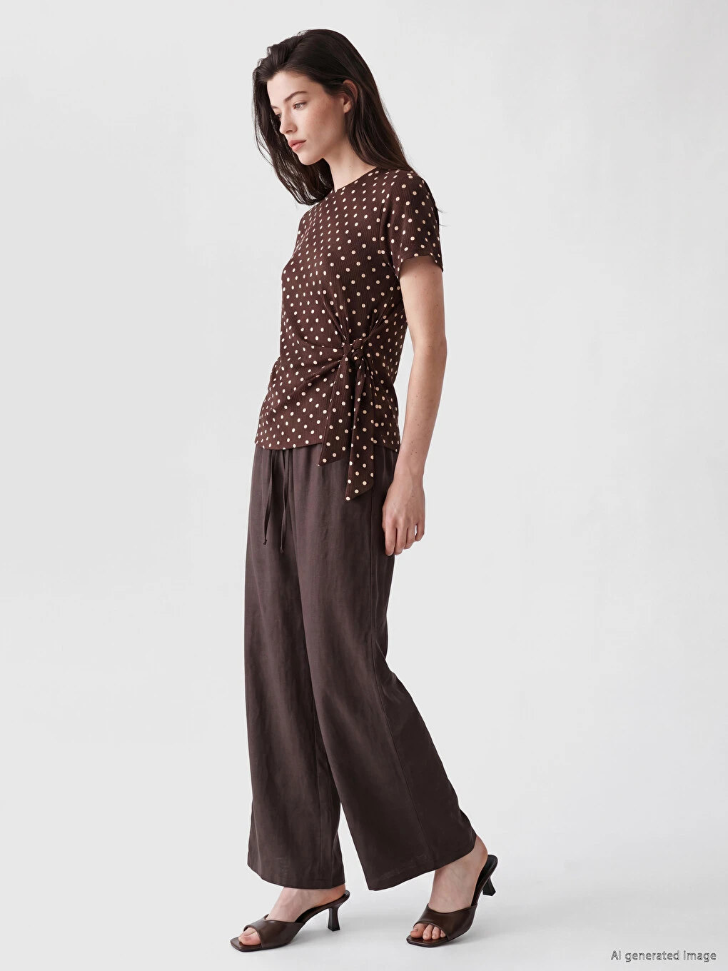 LCW Comfort Bluza Sa Okruglim Izrezom, Tufnicama I Elastičnim Naborima