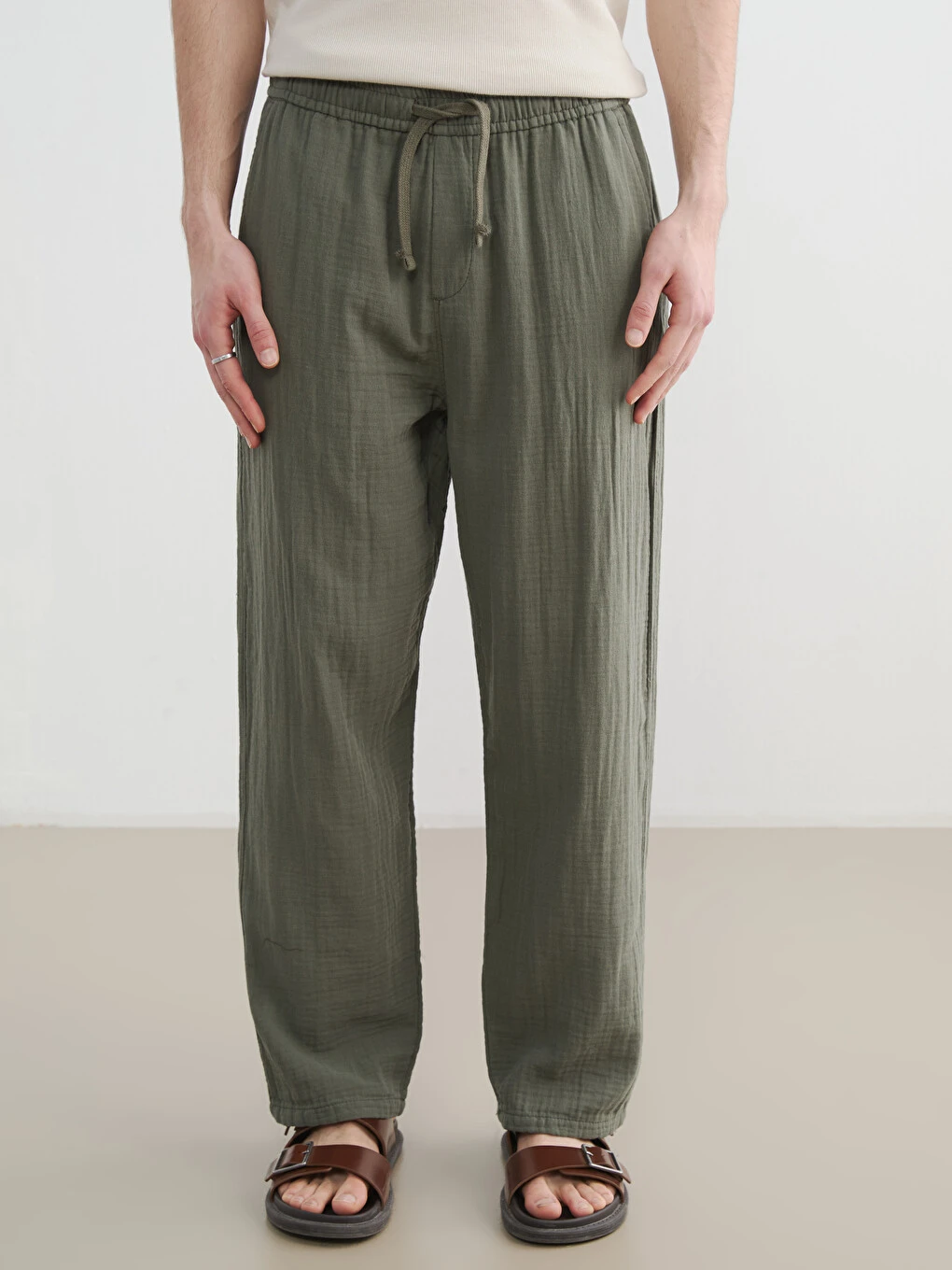 XSIDE Muške Muslin Pantalone Opuštenog Kroja