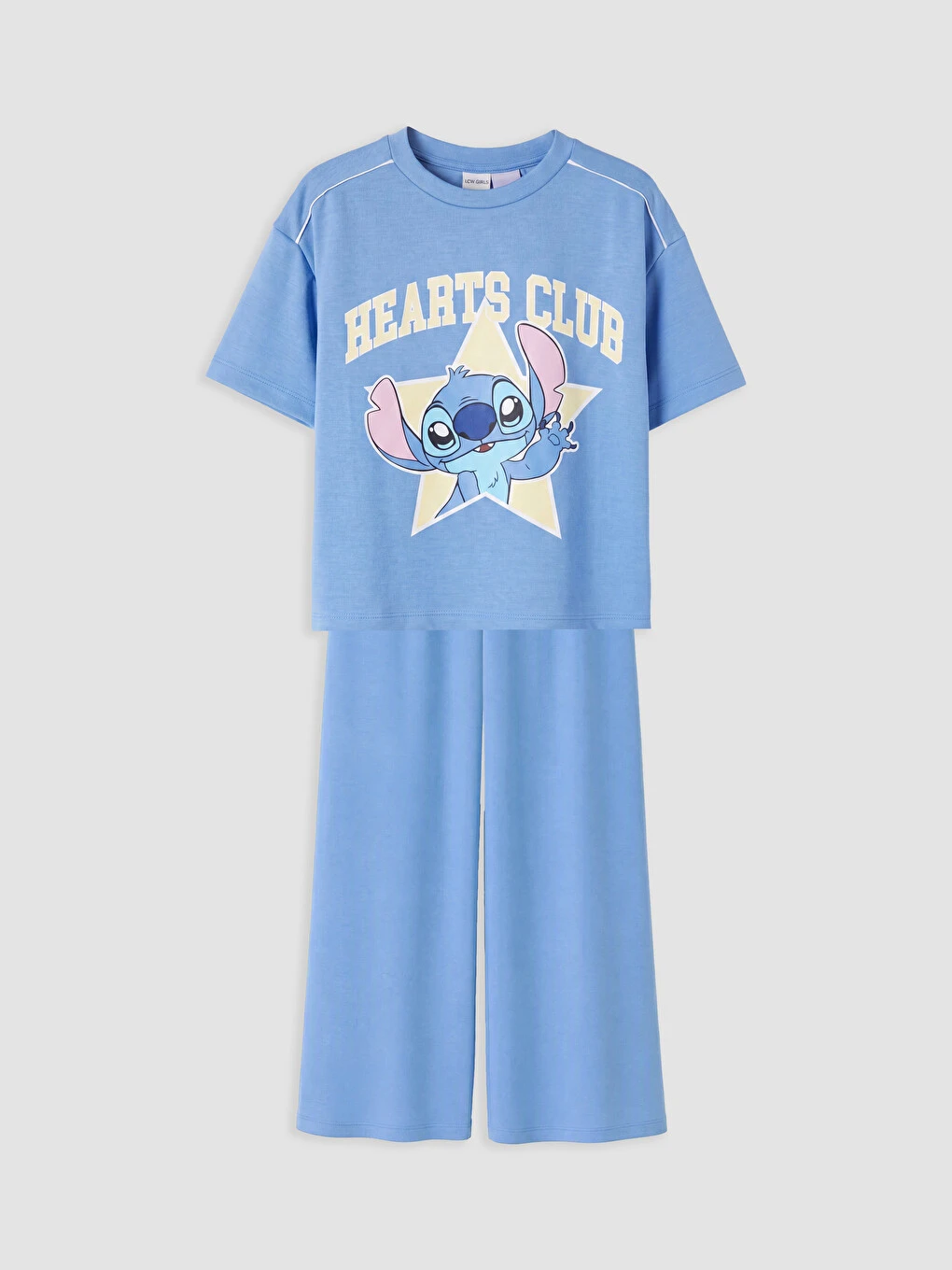 LCW Kids Devojački Set Sa Štampanim Stitch Motivom I Mekim Dodirom