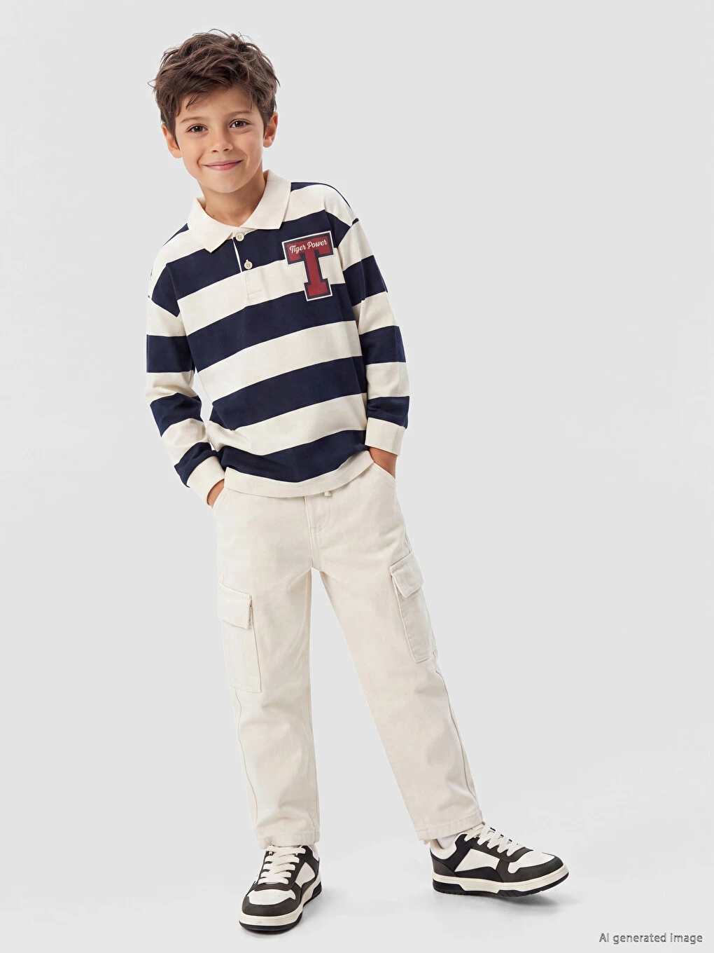 LCW Kids Baggy Fit Gabardinske Cargo Pantalone Za Dečake