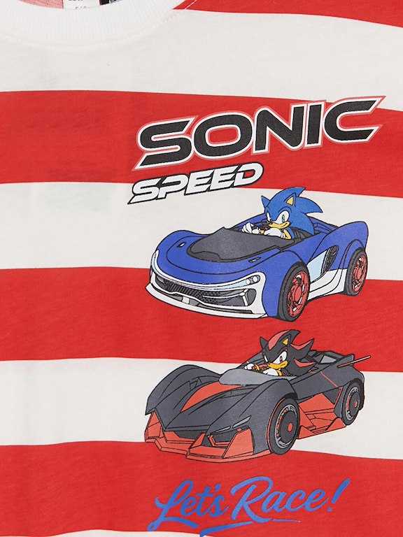 LCW Kids Dečija Majica Sa Okruglim Izrezom I Sonic Štampom