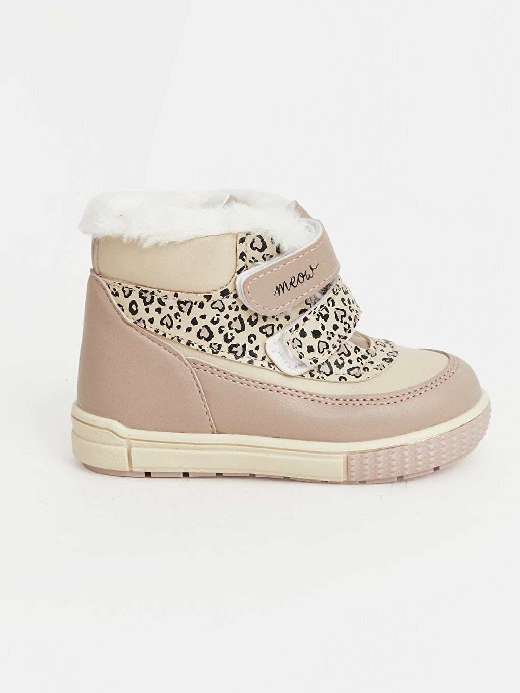 LCW STEPS Čizme Za Devojčice Sa Krznom I Leopard Printom