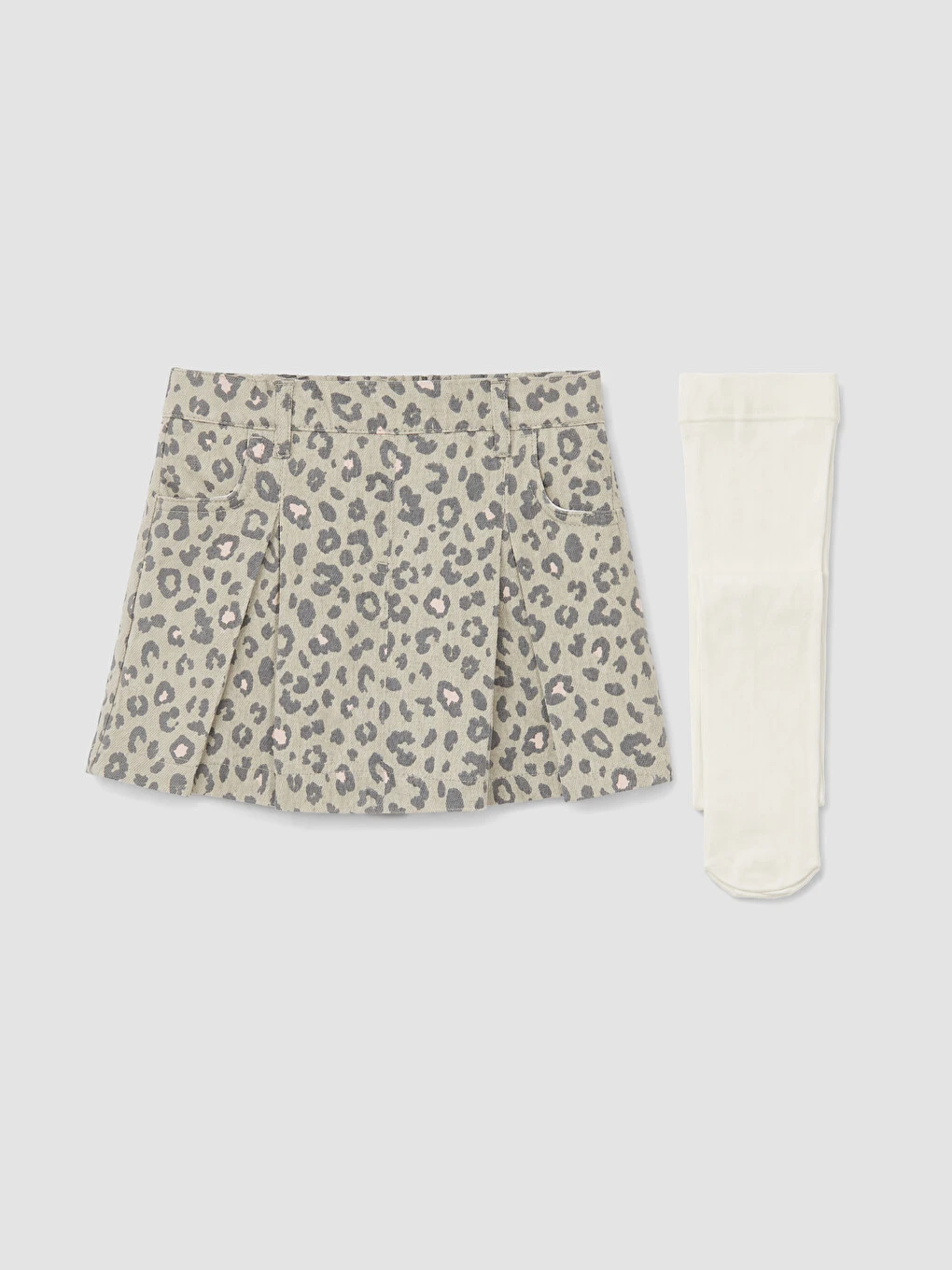 LCW Kids Dečiji Skort Sa Leopard Printom I Hulahopke