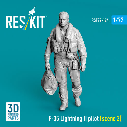 NEW! RES/KIT F72-0124 Lockheed Martin F-35 Lightning II - Pilot Scene 2 (3D-Printed)