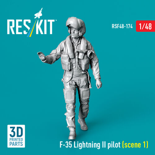 NEW! RES/KIT F48-0174 Lockheed Martin F-35 Lightning II - Pilot Scene 1 (1 Figure / 3D-Printed)