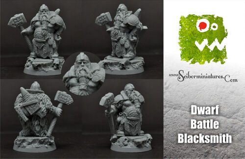 NEW! Scibor Monstrous Miniatures 28FM0711 Dwarven Battle Blacksmith (1 Figure)