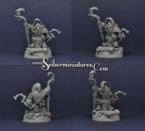NEW! Scibor Monstrous Miniatures 28FM0727 Dwarf Druid (1 Figure)