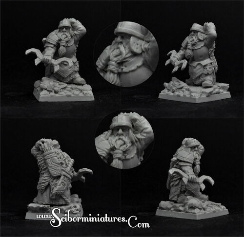 NEW! Scibor Monstrous Miniatures 28FM0743 Dwarf Grimdan (1 Figure)