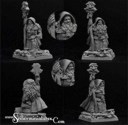 NEW! Scibor Monstrous Miniatures 28FM0747 Dwarf Mage #2 (1 Figure)