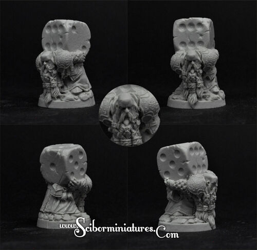NEW! Scibor Monstrous Miniatures 28FM0748 Dwarf Dice Bearer #2 (1 Figure)