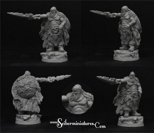 NEW! Scibor Monstrous Miniatures 28FM0752 Barbarian Lord #17 (1 Figure)