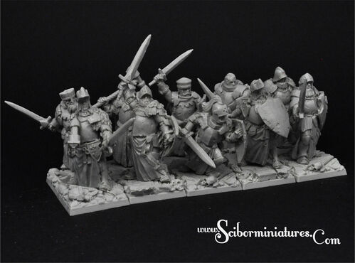 NEW! Scibor Monstrous Miniatures 28FM0762 Knights Regiment (10 Figures)