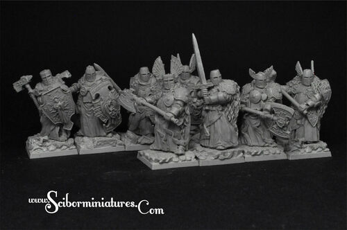 NEW! Scibor Monstrous Miniatures 28FM0763 Paladins Regiment (8 Figures)