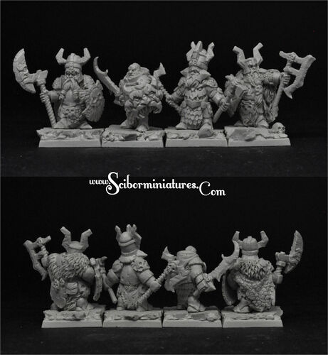 NEW! Scibor Monstrous Miniatures 28FM0765 Evil Dwarves Lords Set 6 (4 Figures)