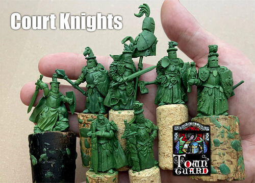 NEW! Scibor Monstrous Miniatures 28FM0769 Court Knights Set (7 Figures)