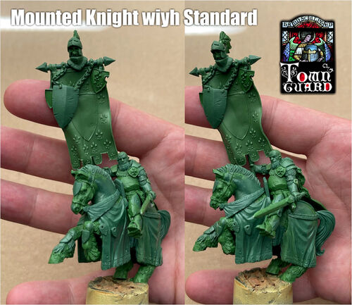 NEW! Scibor Monstrous Miniatures 28FM0771 Mounted Knight with Standard (1 Figure)