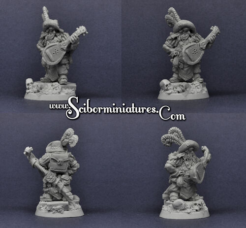 NEW! Scibor Monstrous Miniatures 28FM0733 Dwarven Bard #2 (1 Figure)