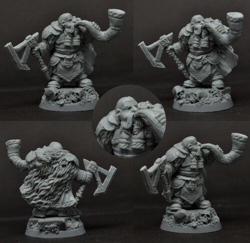 NEW! Scibor Monstrous Miniatures 28FM0716 Dwarf Hornblower (1 Figure)