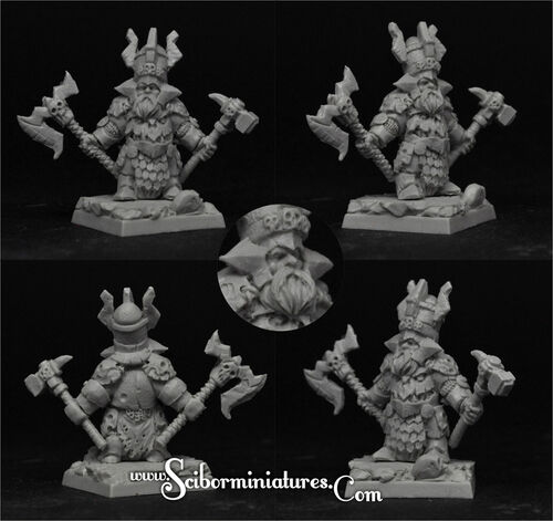 NEW! Scibor Monstrous Miniatures 28MA0117 Evil Dwarf Lord #22 (1 Figure)