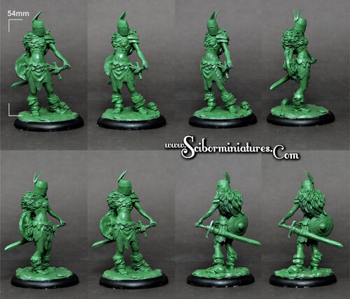 NEW! Scibor Monstrous Miniatures 54FM0043 Warrior Girl (1 Figure)