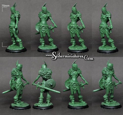 NEW! Scibor Monstrous Miniatures 54FM0044 Warrior Girl (1 Figure)