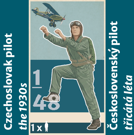 NEW! Peewit 46001 Czechoslovak Pilot 1930s (1 Figure / 3D-Printed)