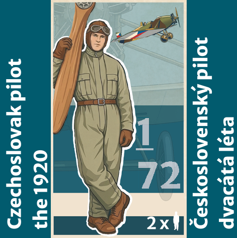 NEW! Peewit 73008 Czechoslovak Pilot 1920s (2 Figures / 3D-Printed)