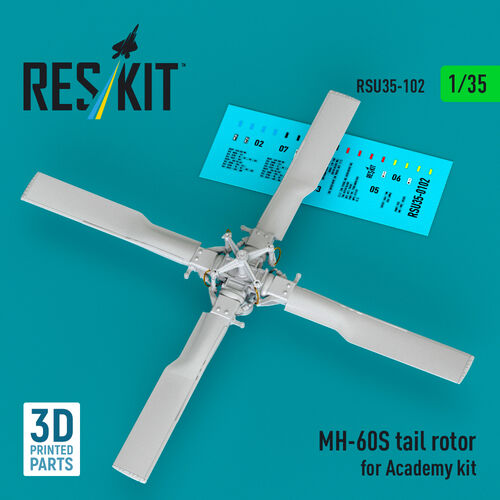 NEW! RES/KIT U35-0102 Sikorsky MH-60S - Tail Rotor (for Academy Kits / 3D-Printed)