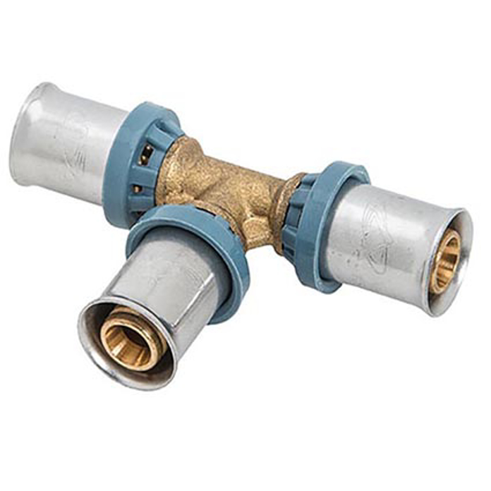 Press T-komad 26x26x26 mm APL mesingani za višeslojne cevi