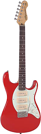 Vintage AV6PFR Fiesta Red električna gitara