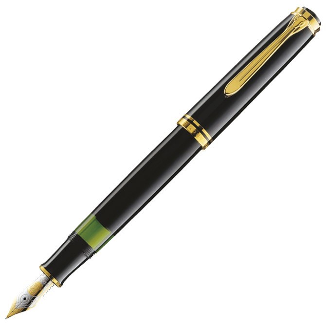 Nalivpero Souveran M800 (M)+kožna bela futrola+poklon kutija G30 Pelikan 995571 crno