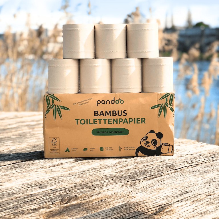 troslojni toalet papir od bambusa 12x8 rolni