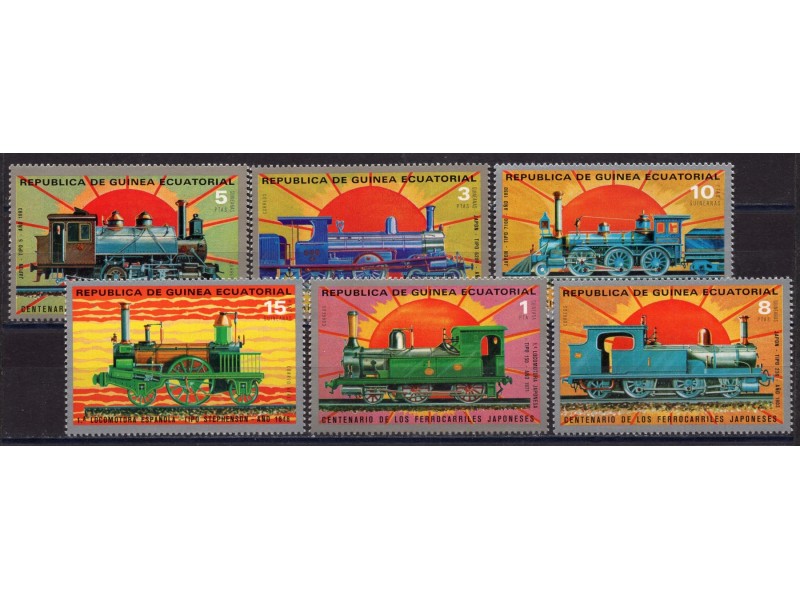 349 - Gvineja - Lokomotive - nežigosane marke