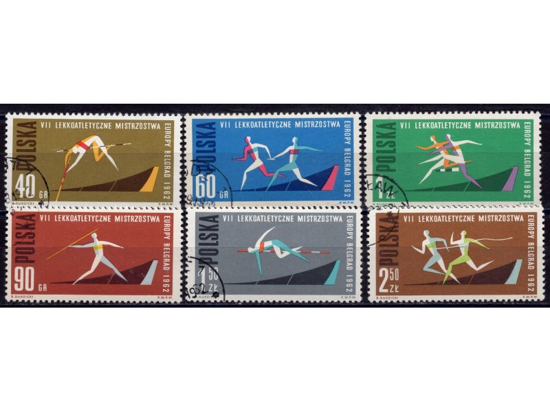 382 - Poljska 1962 - Sport - žigosane marke