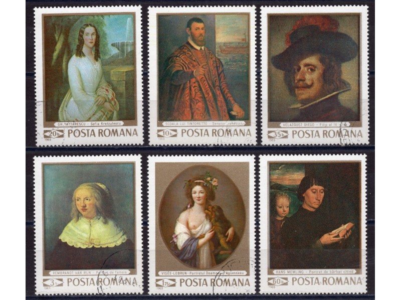 347 - Rumunija 1969 - Umetnost - žigosana serija