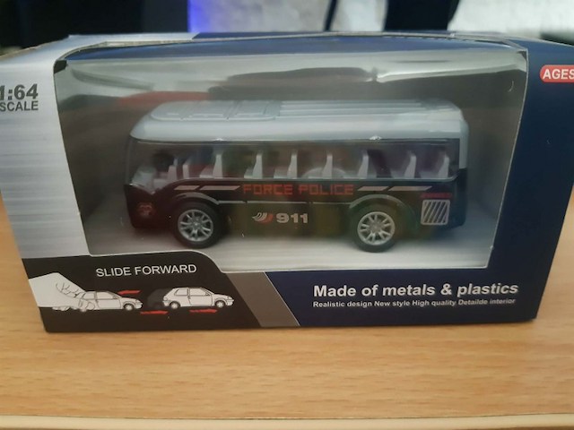 Policijski autobus Chengji toys and gifts 1:64