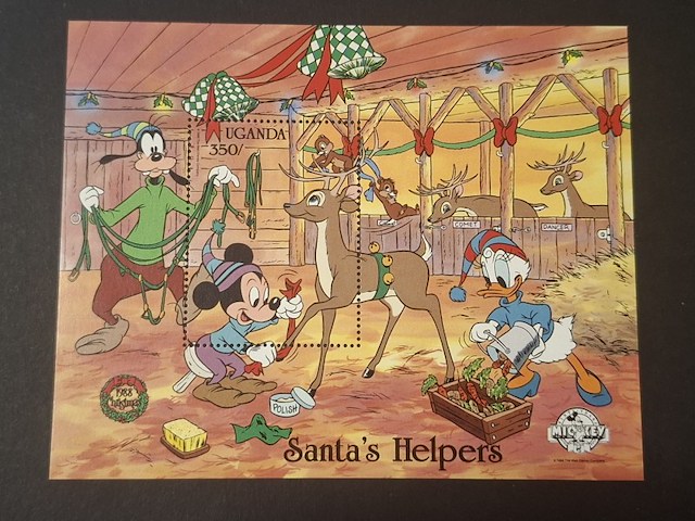 Dizni (Disney) Uganda 1988. Christmas ** Čisto B40
